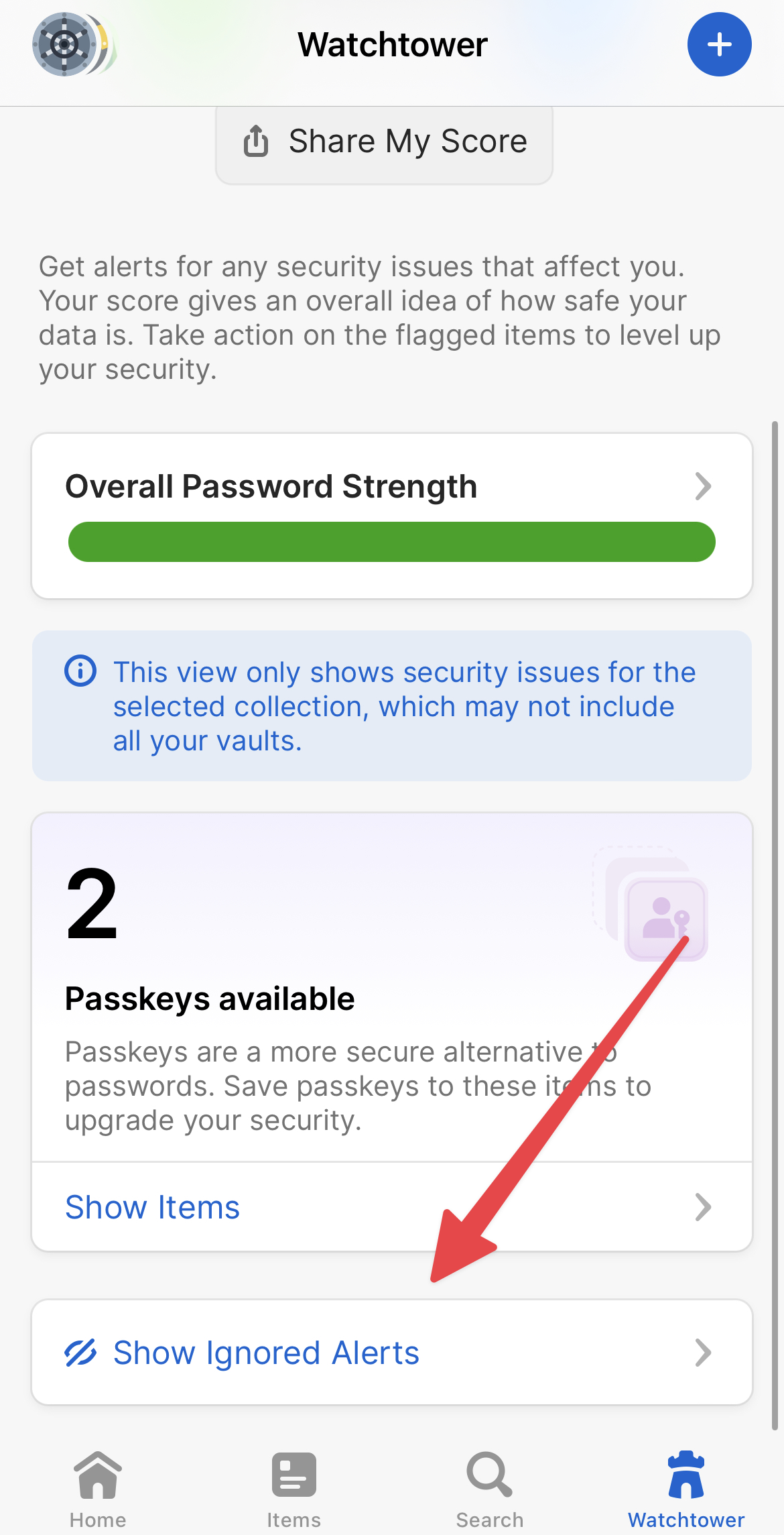 How We Can Reset Ignored Alerts In Watchover R 1Password